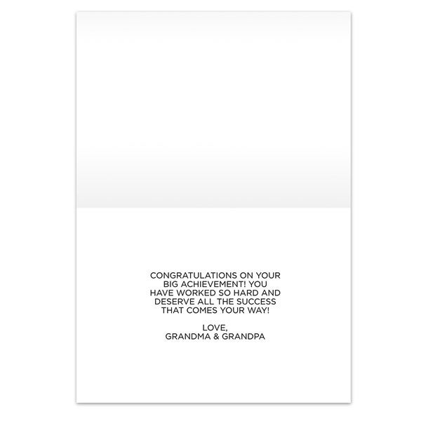 Classic Graduation Personalized Graduation Greeting Card