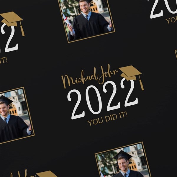 Classic Graduation Personalized Photo Wrapping Paper Roll