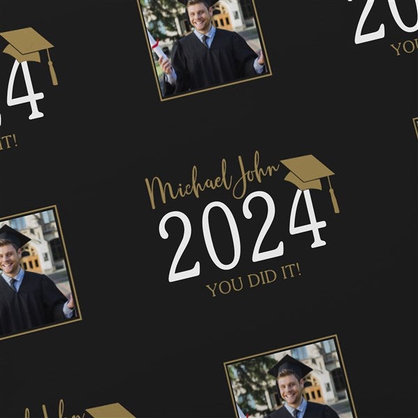 Classic Graduation Personalized Photo Wrapping Paper Roll