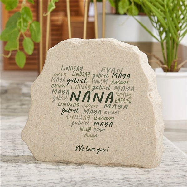 Grateful Heart Personalized Standing Garden Stone