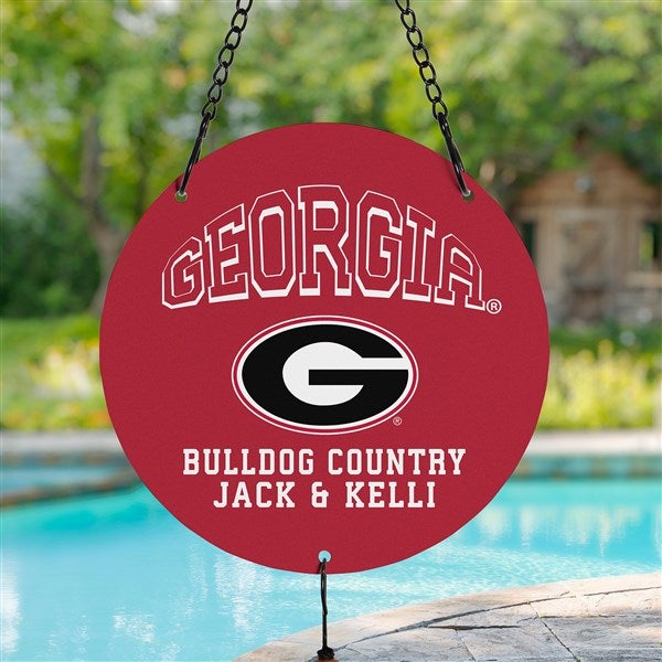 NCAA Georgia Bulldogs Personalized Wind Chimes