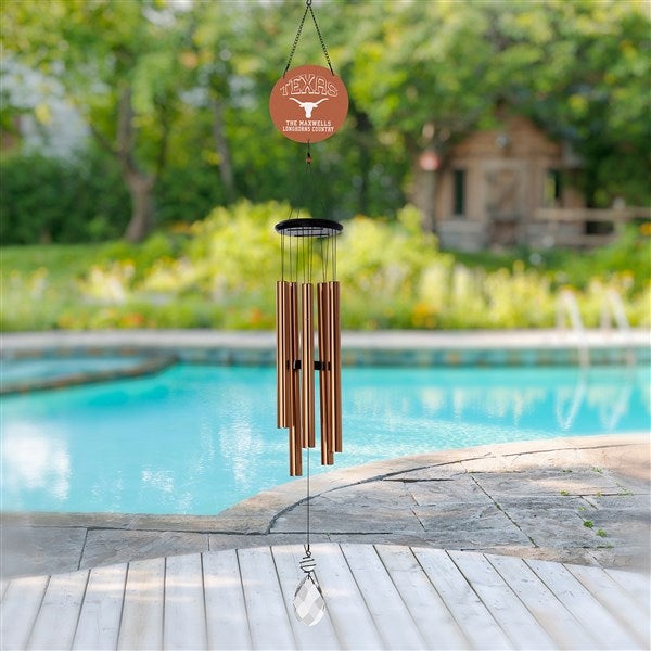 NCAA Texas Longhorns Personalized Wind Chimes