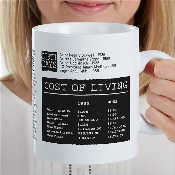 Back in the Day Personalized Birthday 30 oz Oversized Mug