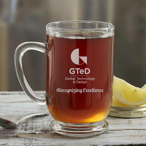 Personalized Glass Coffee Mug - Colgate