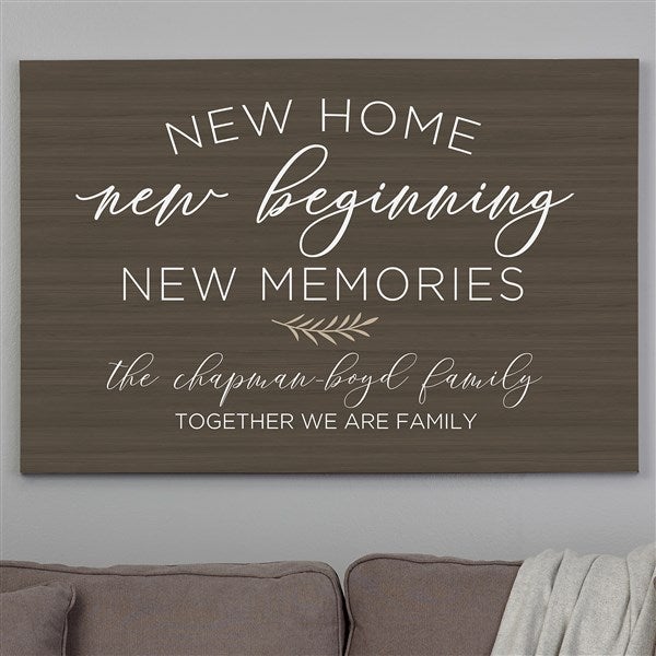 New Home, New Memories Personalized Canvas Prints