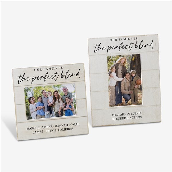 The Perfect Blend Personalized Shiplap Frame - 4x6 Horizontal