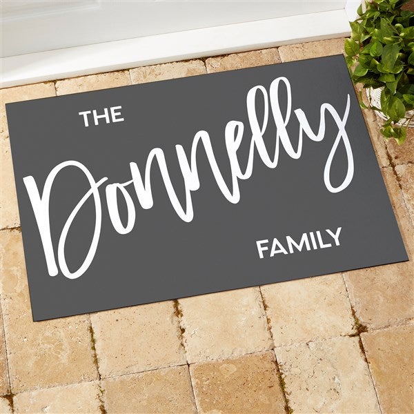 Bold Family Name Personalized Doormat - 18x27