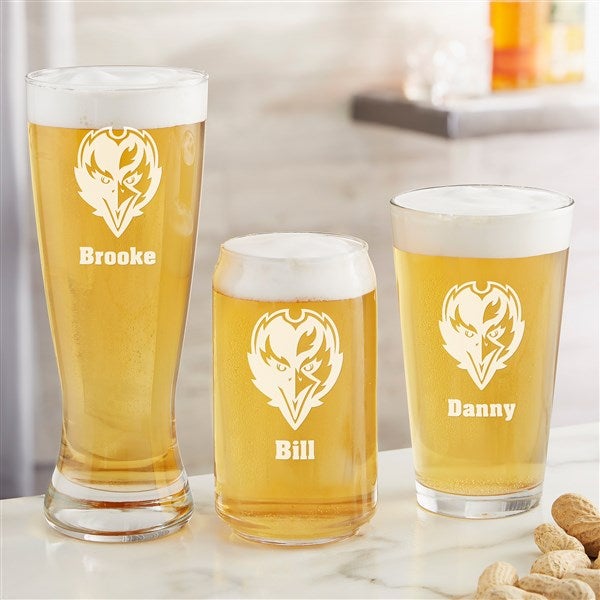 NFL Baltimore Ravens Personalized Beer Glass