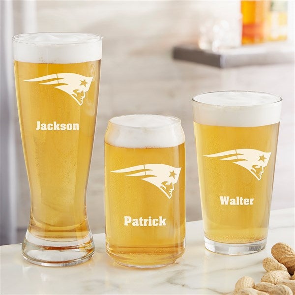 NFL New England Patriots Personalized Beer Glass