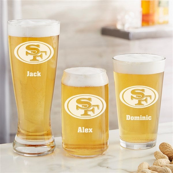 NFL San Francisco 49ers Personalized Beer Glass