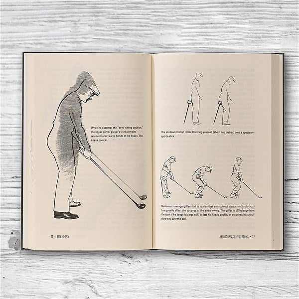 Ben Hogan Five Lessons Personalized Leather Book