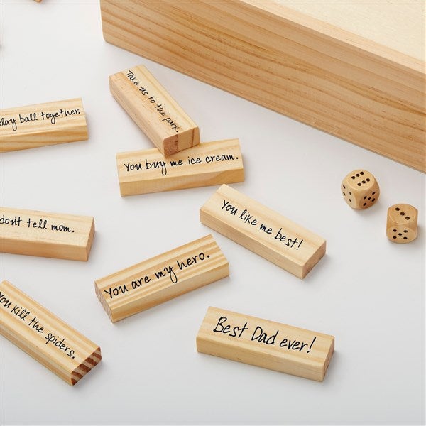 Dad Pieces Our Family Together Personalized Jumbling Tower Game with ...