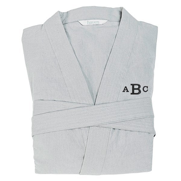 Haven™ Linen Blend Harbor Mist Kimono Robe
