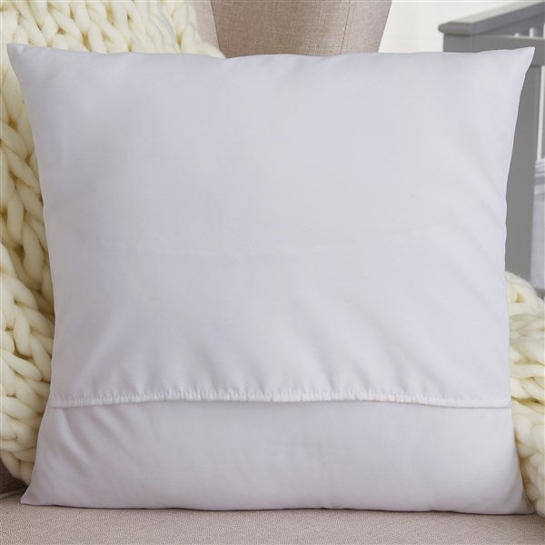 Butterfly Kisses Baby Girl Personalized 14x14 Throw Pillow