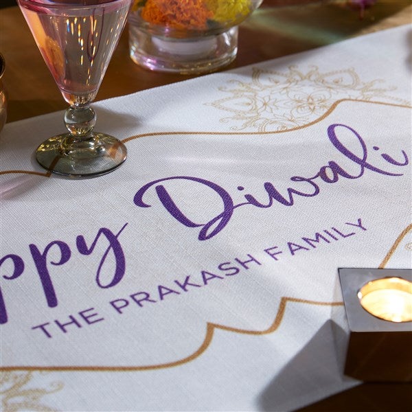 Diwali Personalized Table Runner