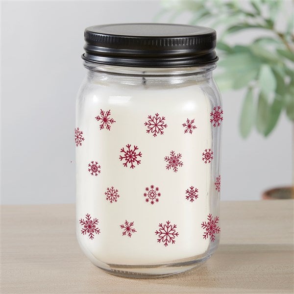 Personalized Farmhouse Candle Jar - Winter Wonderland