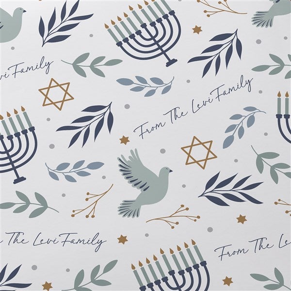Spirit of Hanukkah Personalized Wrapping Paper