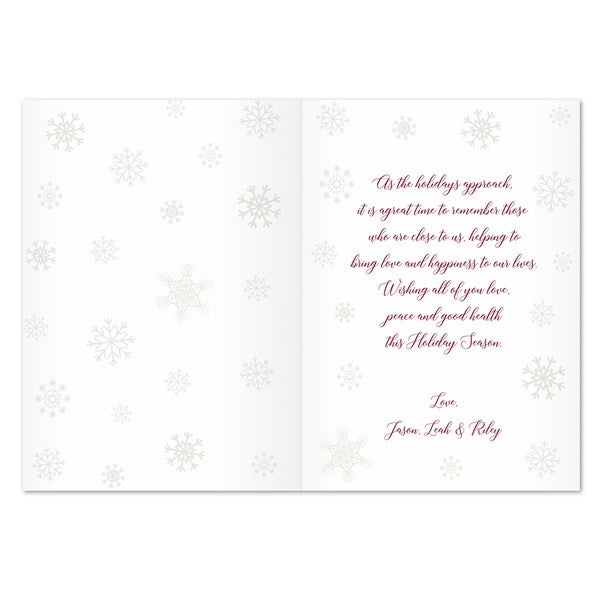 Winter Wonderland Personalized Christmas Card- Signature