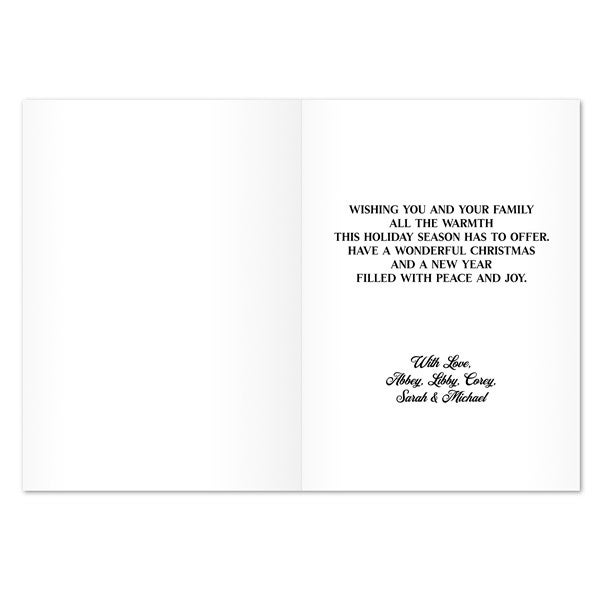 Retro Santa Personalized Christmas Card- Signature