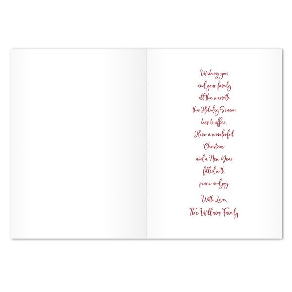 Merry Family Personalized Holiday Card- Premium