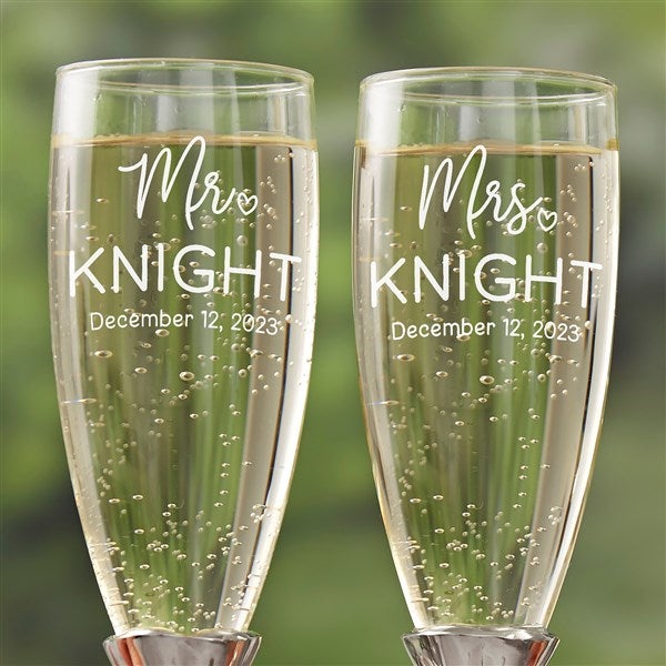 Infinite Love Personalized Wedding Flute Set
