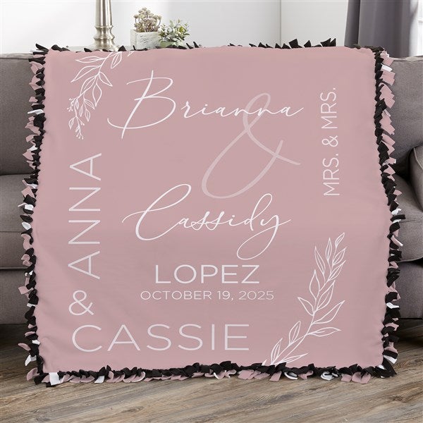 Personalized Wedding Blanket - Elegant Couple