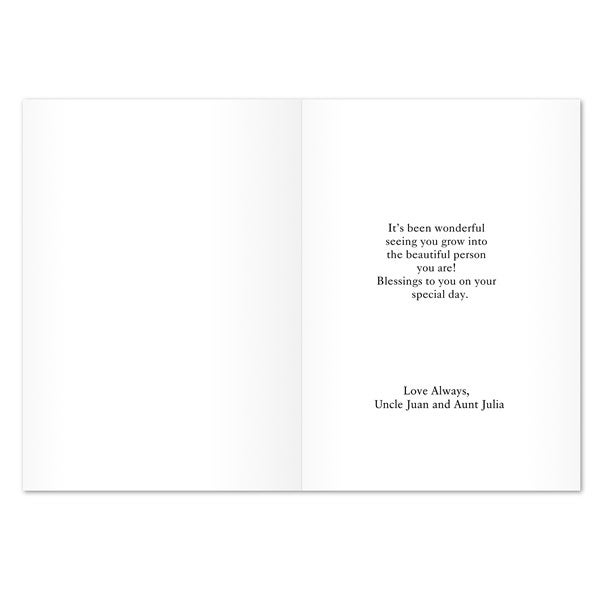 Quinceañera Personalized Greeting Card