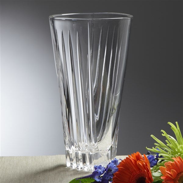 Personalized Crystal Flower Vase - Parents Anniversary