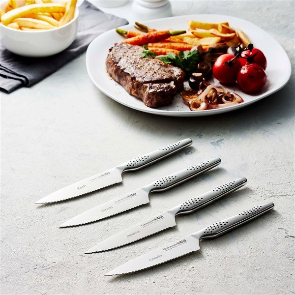 iD3 Engraved 4-Piece Family Steak Knife Set