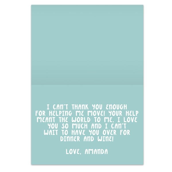 Many Thanks Personalized Greeting Card