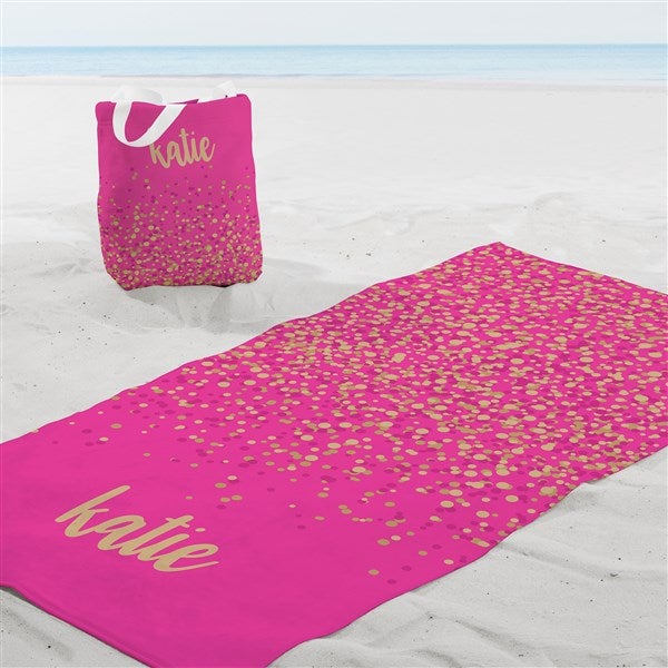 Sparkling Name Personalized Beach Bag- Small