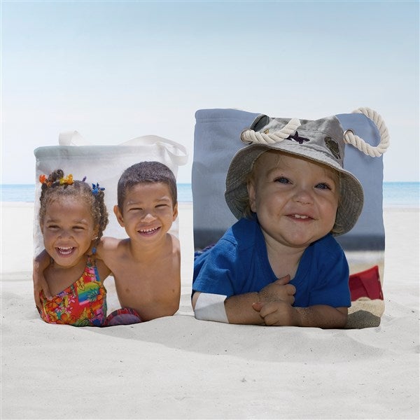 1 Photo Collage Personalized Beach Bag- Small