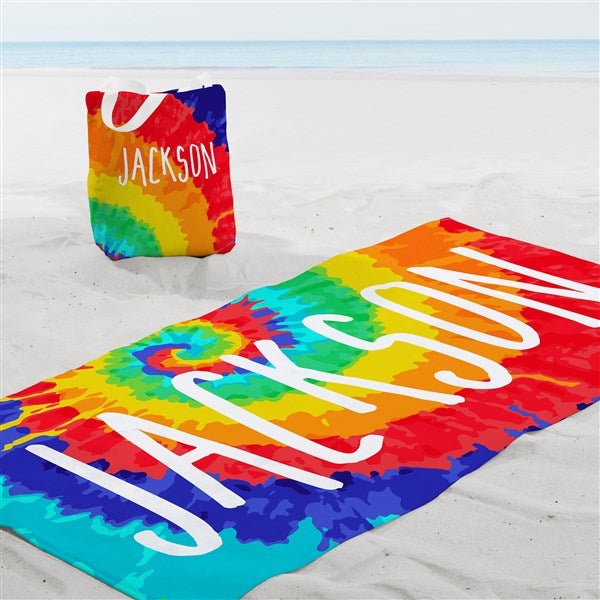 Tie-Dye Fun Personalized Beach Bag