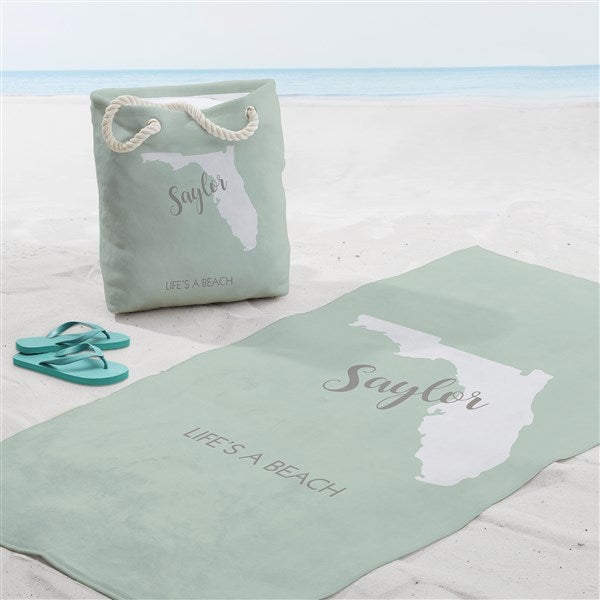 State Pride Personalized Beach Bag- Large