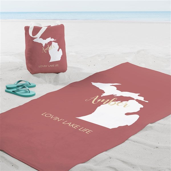 State Pride Personalized Beach Bag