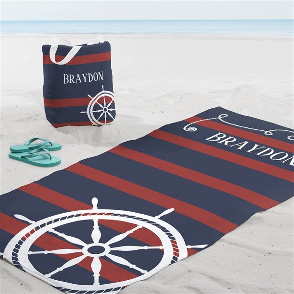 Nautical Personalized Beach Bag