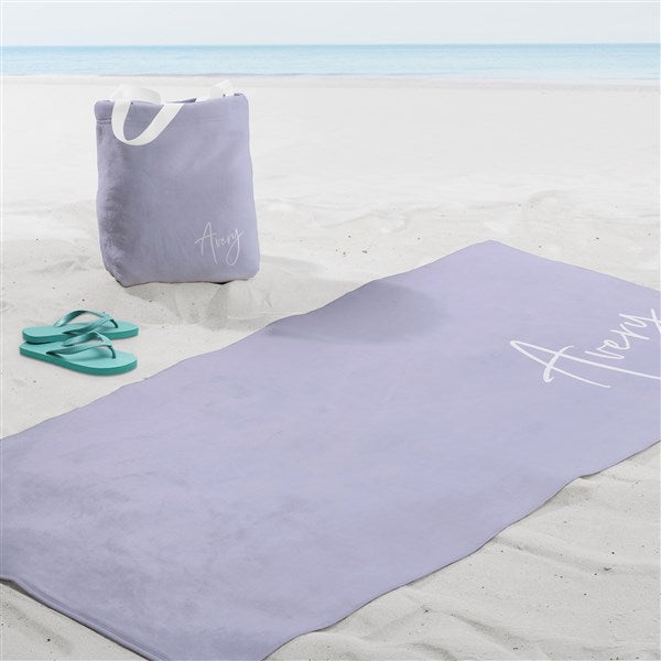 Trendy Script Personalized Beach Bag- Small