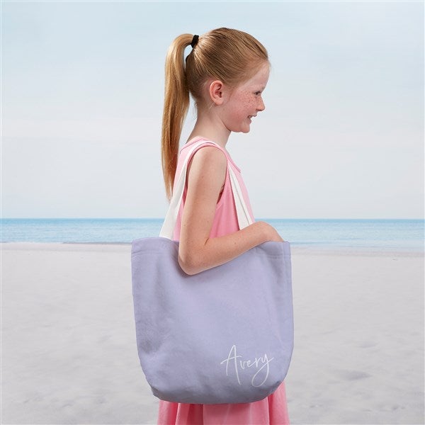 Trendy Script Personalized Beach Bag- Small