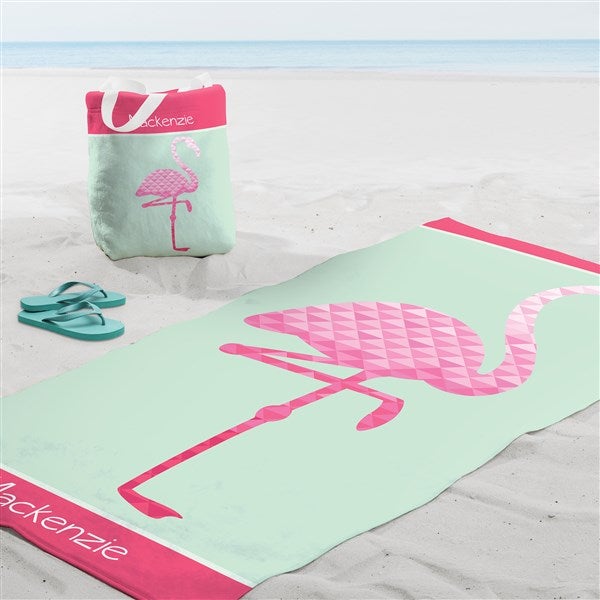 Flamingo Personalized Beach Bag- Small