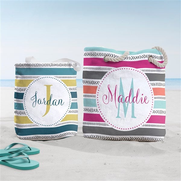 Pattern Personalized Beach Bag- Large