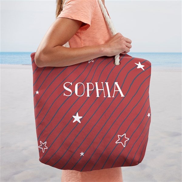 Stars & Stripes Personalized Beach Bag- Large