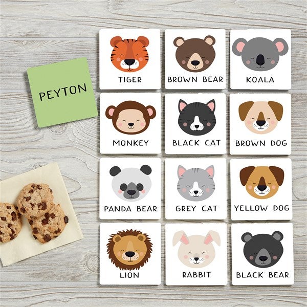 Animal Pals Personalized Memory Game