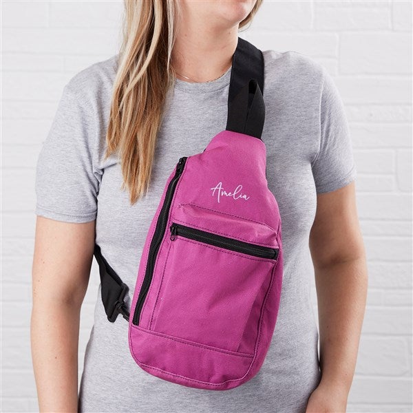 Trendy Script Personalized Sling Bag