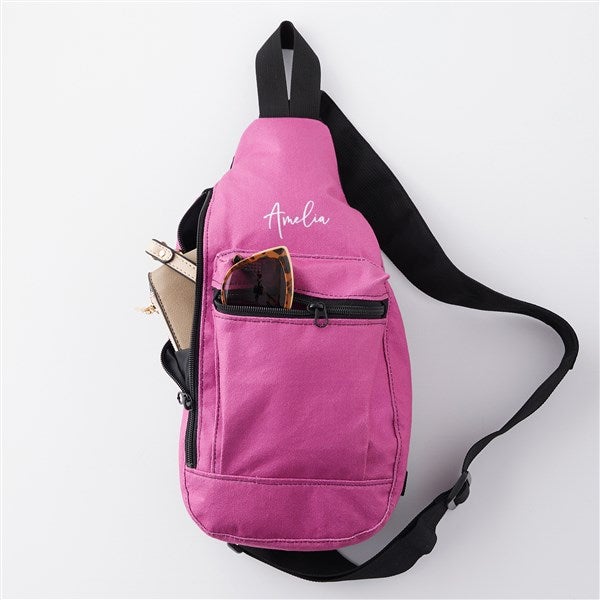 Trendy Script Personalized Sling Bag