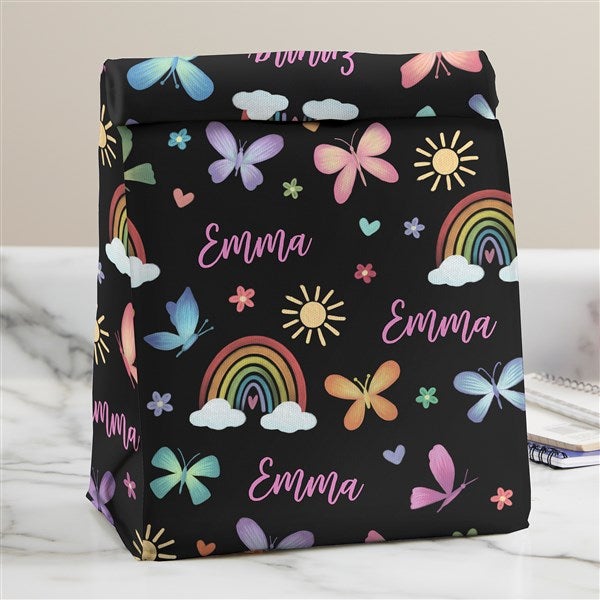 Watercolor Brights Personalized School Lunch Bag