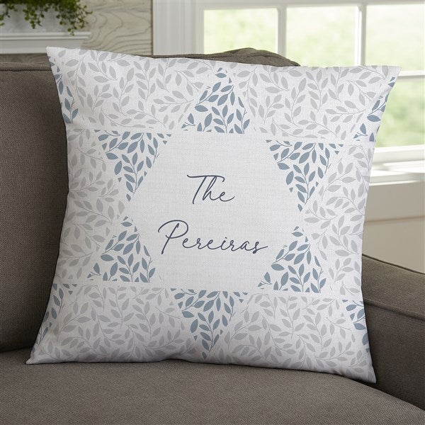 Spirit of Hanukkah Personalized Lumbar Velvet Throw Pillow