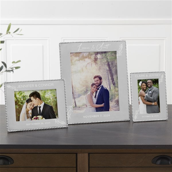Mariposa® String of Pearls Elegant Couple Engraved Wedding Frame-8x10