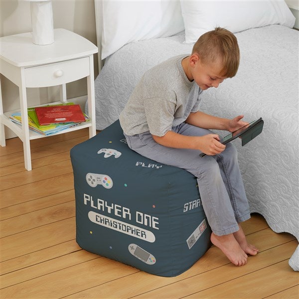 Gaming Personalized Cube Ottoman - Large 18"