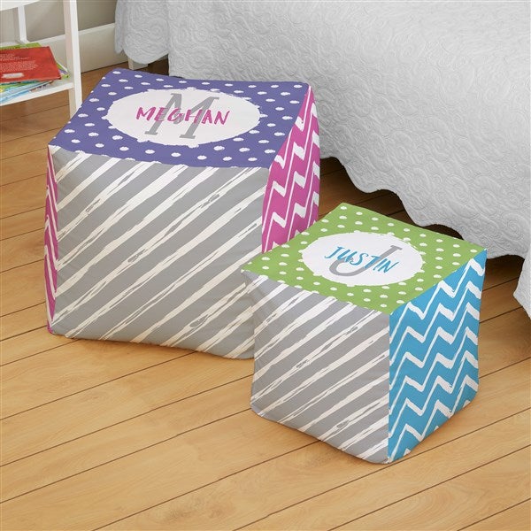 Yours Truly Personalized Cube Ottoman - Small 13"