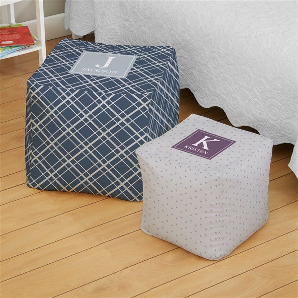 Custom Pattern Personalized Cube Ottoman - Small 13"